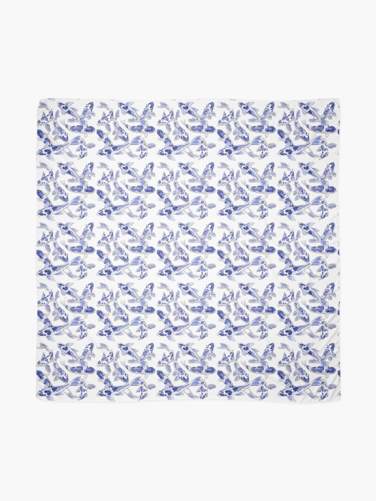 "Blue and white Koi fish" Scarf for Sale by rlnielsen4 | Redbubble