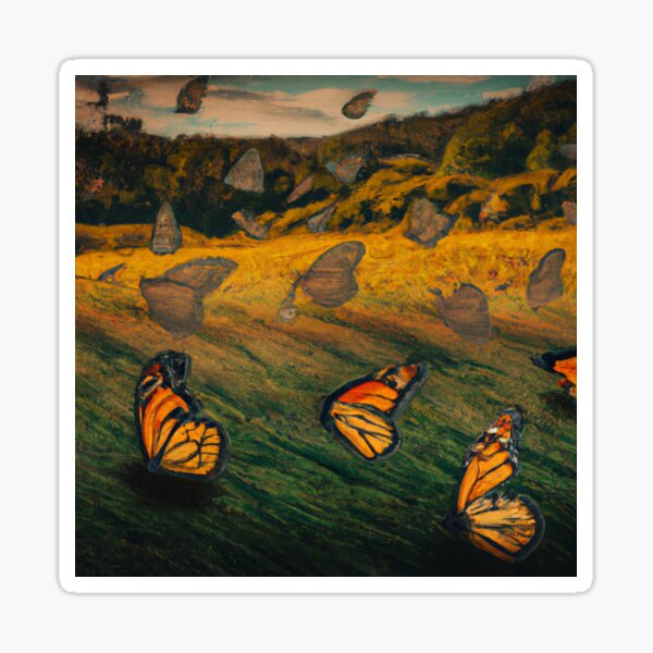 "Monarchs" Sticker for Sale by EggheadK8 | Redbubble