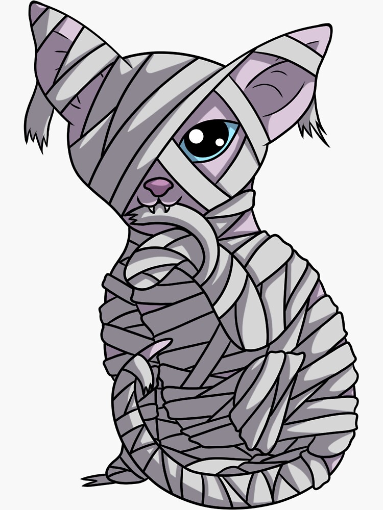 "Mummy Sphynx" Sticker for Sale by DragonsMark | Redbubble