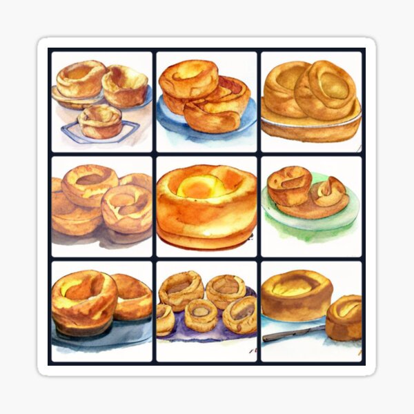 "Yorkshire Pudding Pack" Sticker for Sale by CinderPress | Redbubble