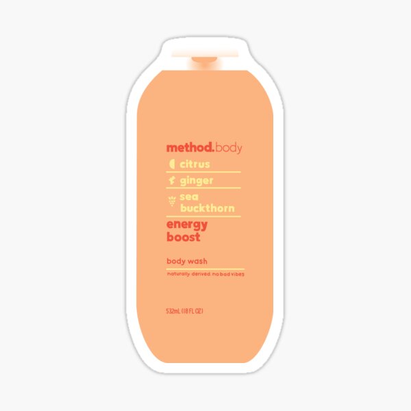 "Method Energy Boost Body Wash Sticker" Sticker for Sale by izzymabel ...