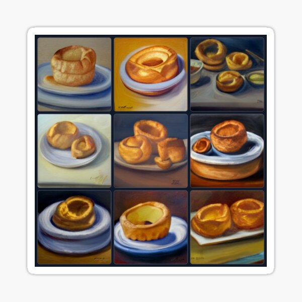"Yorkshire Pudding Pack" Sticker for Sale by CinderPress | Redbubble