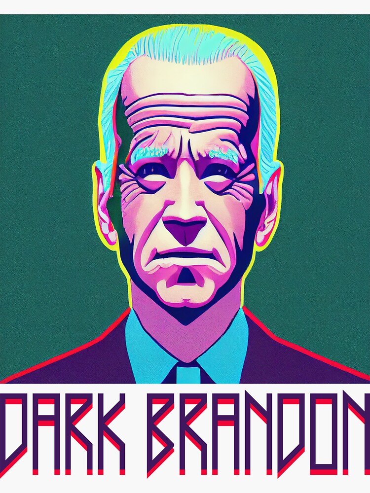 "Dark Brandon" Sticker for Sale by GreenGizmo23 | Redbubble