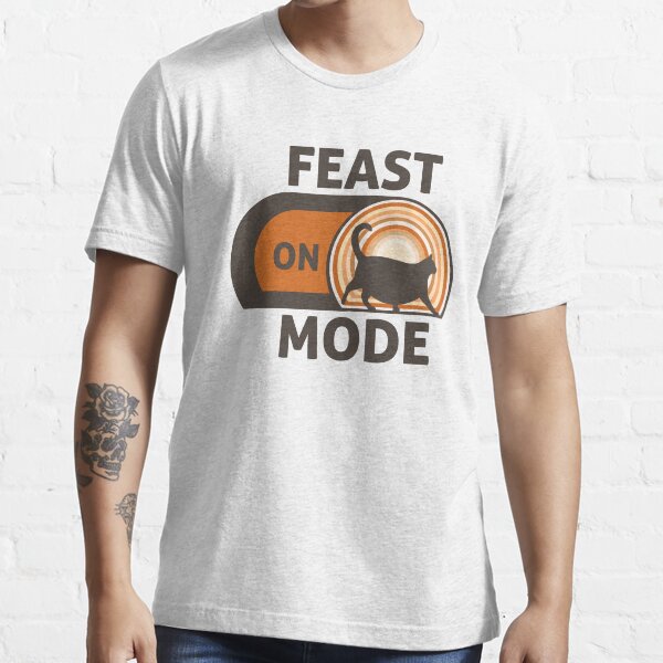 "Fat cat feast mode on" T-shirt for Sale by martyoccasionly | Redbubble ...