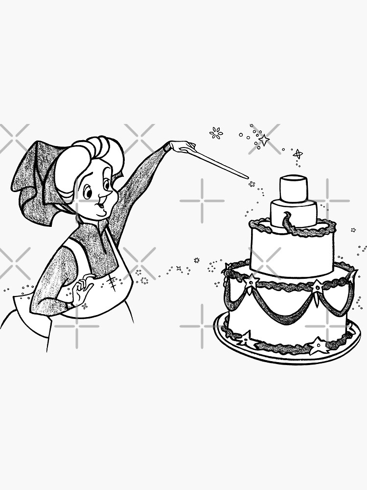 "The cutest fairy godmother" Sticker for Sale by LysaKarell | Redbubble