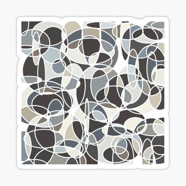 "Circle Geometry Overlap Design - Neutral Colours " Sticker for Sale by ...