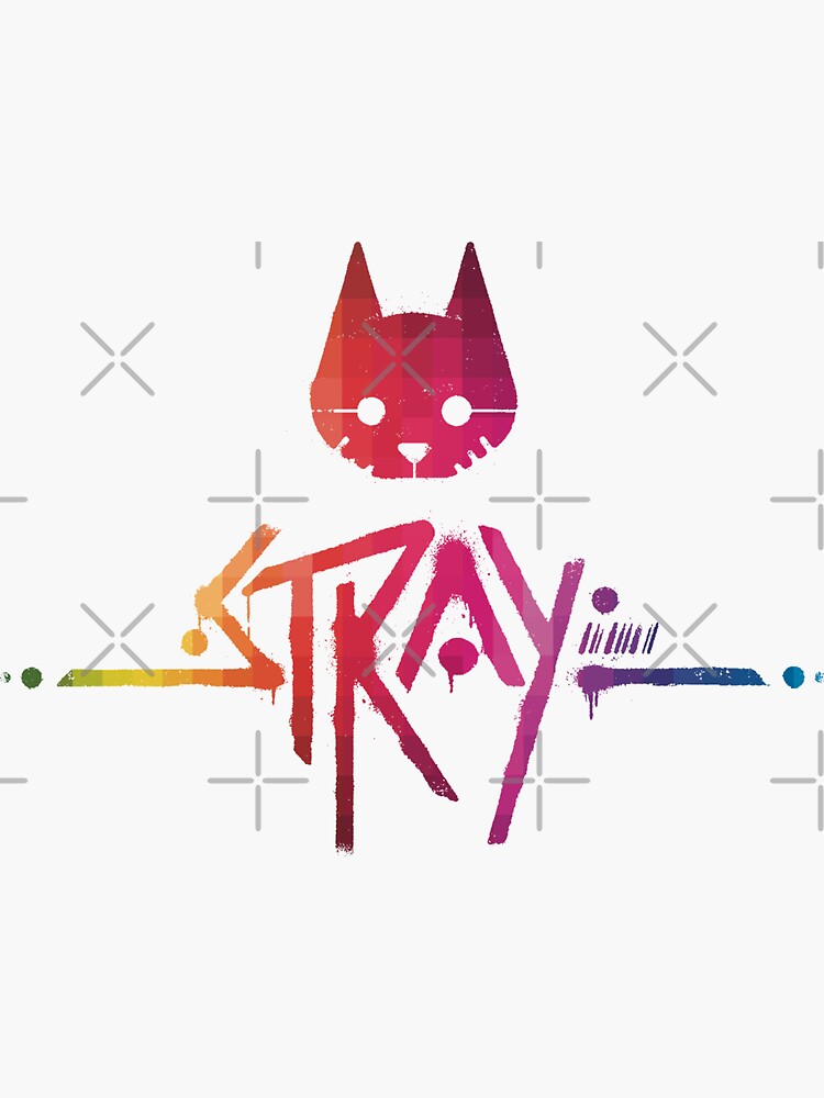 "Rainbow stray videogame logo" Sticker for Sale by Aralia27 | Redbubble