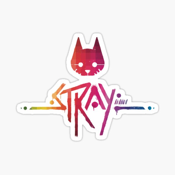 "Rainbow stray videogame logo" Sticker for Sale by Aralia27 | Redbubble