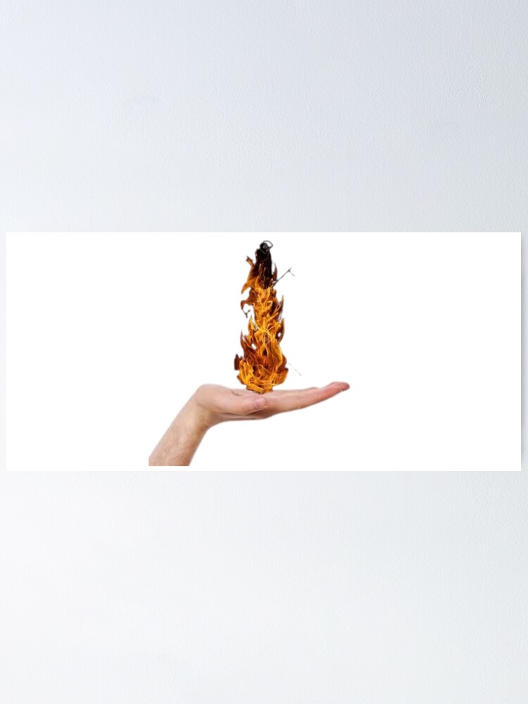 "Pyrokinesis - Hand Holding Flame" Poster for Sale by Rosa0506 | Redbubble
