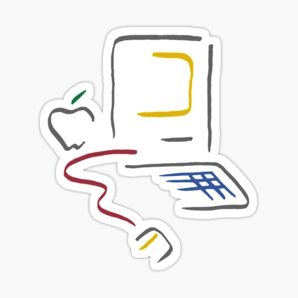 "apple macintosh vintage 80s graphic " Sticker for Sale by TaraBrown6 ...