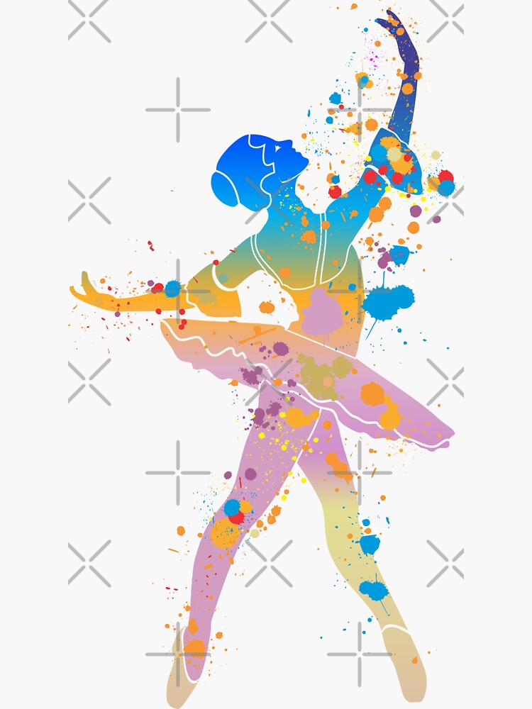 "Ballet dancer Sticker" Sticker for Sale by bluehatgraphics | Redbubble