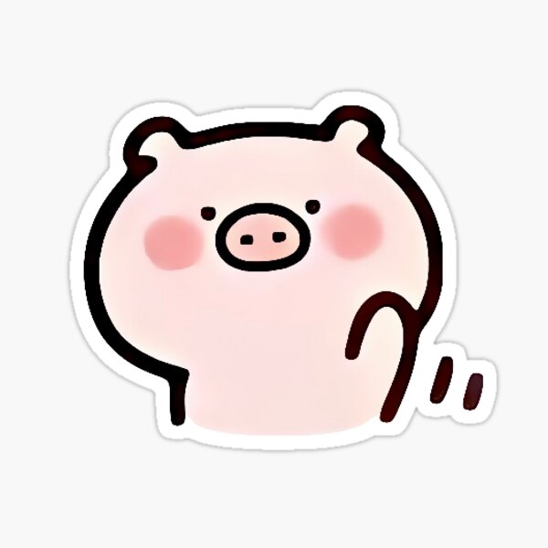 "Hello Pig Waving" Sticker for Sale by wow-stickers | Redbubble