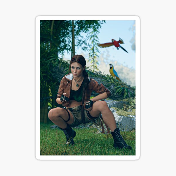 "Lara Croft" Sticker for Sale by Idylla | Redbubble