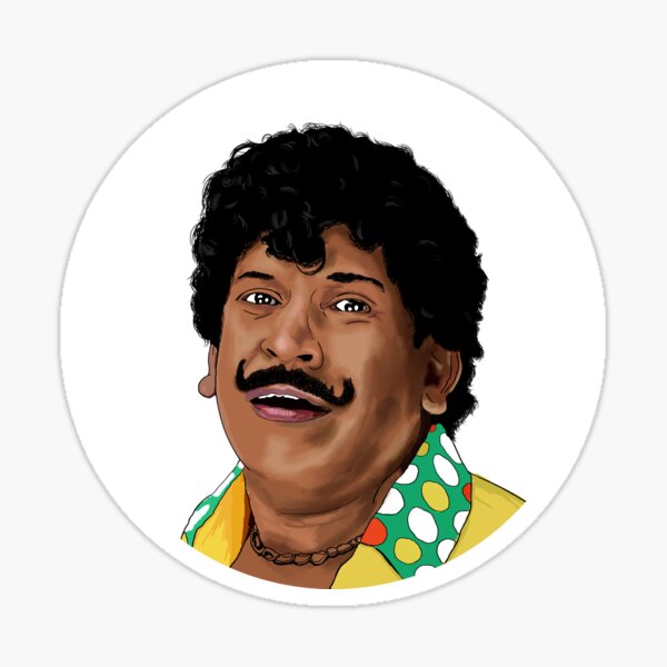 "VADIVELU KOLLYWOOD TAMIL FUNNY" Sticker for Sale by SatraDesign ...