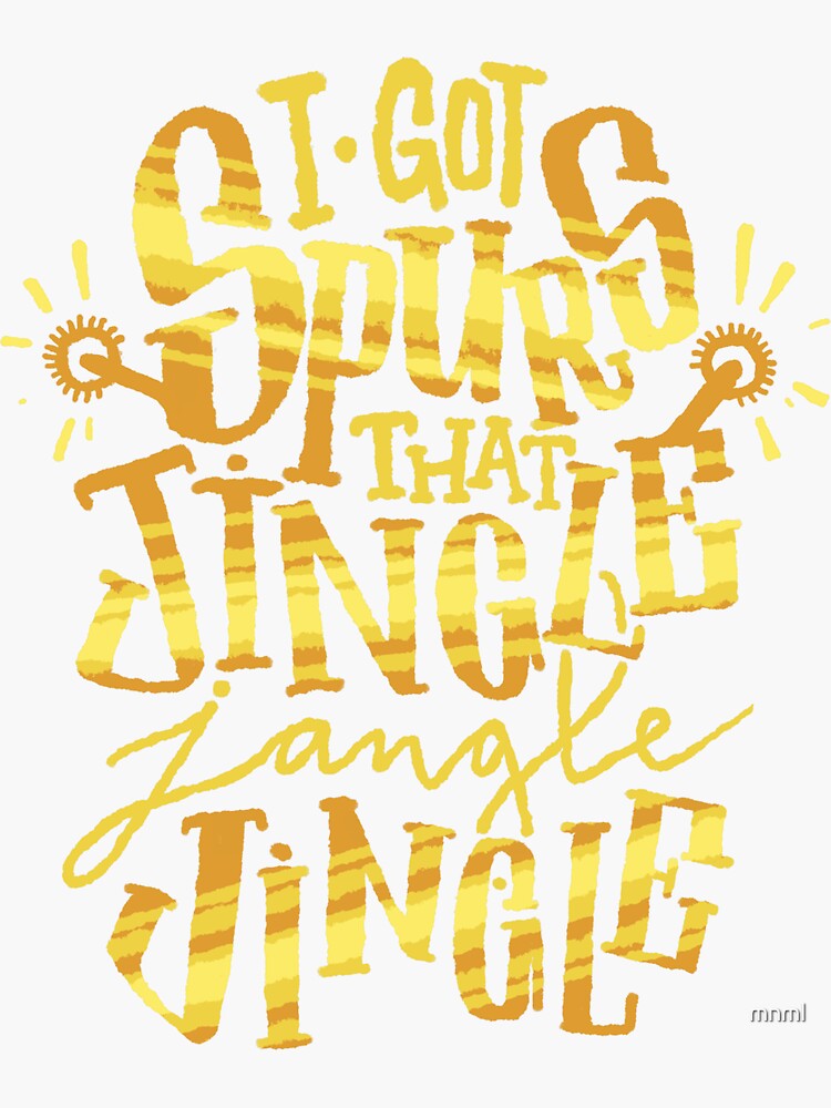 "Jingle Jangle Jingle" Sticker for Sale by mnml | Redbubble