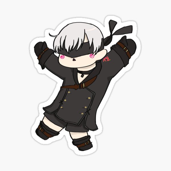 "Chibi 9S- Nier Automata" Sticker for Sale by anico-art | Redbubble