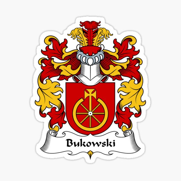 "Bukowski" Sticker for Sale by HaroldHeraldry | Redbubble