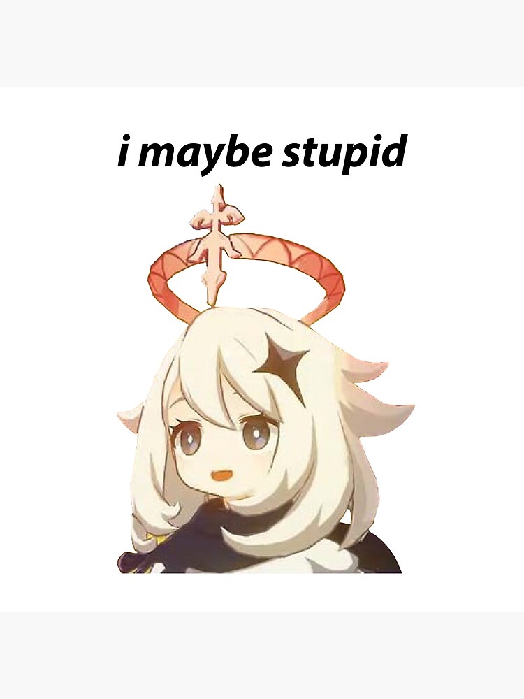 Lámina fotográfica «tal vez estúpido genshin impacto meme paimon» de ...