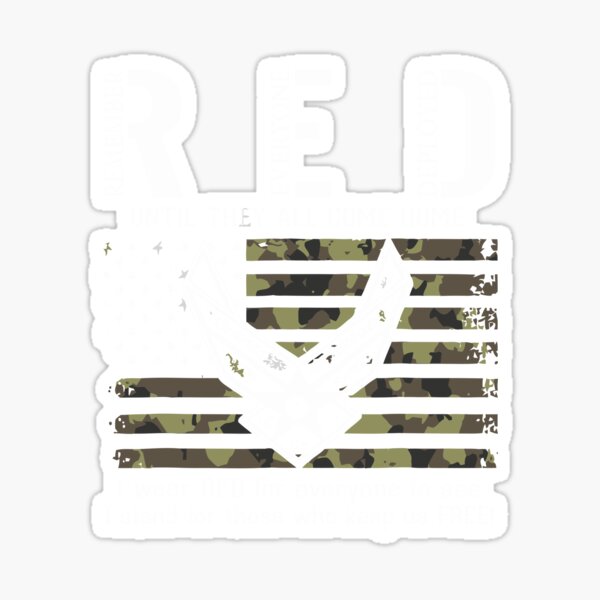 "US Air Force Support RED Friday Remember Everyone Deployed" Sticker ...