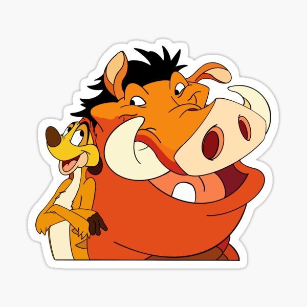 "pumbaa and timon" Sticker for Sale by allegraravitz | Redbubble