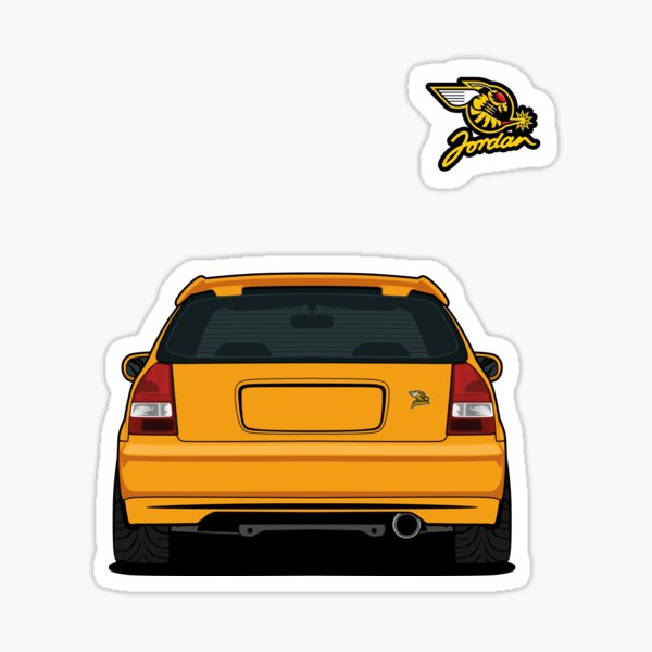 "CIVIC JORDAN ILLUSTRATION DESIGN" Sticker for Sale by D-J-DESIGN ...
