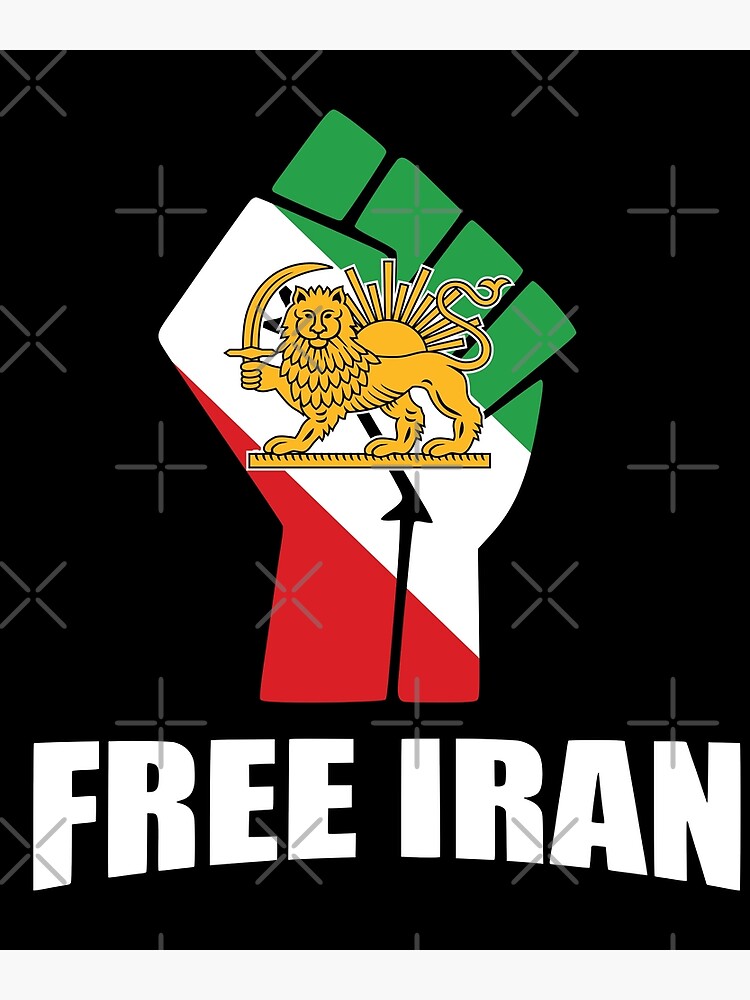 "Free Iran Women Life Freedom Mahsa Amini Protest Fist" Art Print for ...