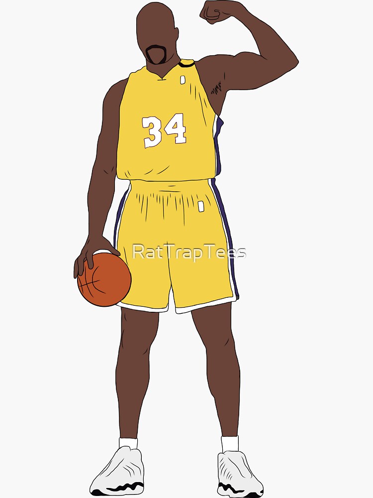 "Shaquille O'Neal Flex" Sticker for Sale by RatTrapTees | Redbubble