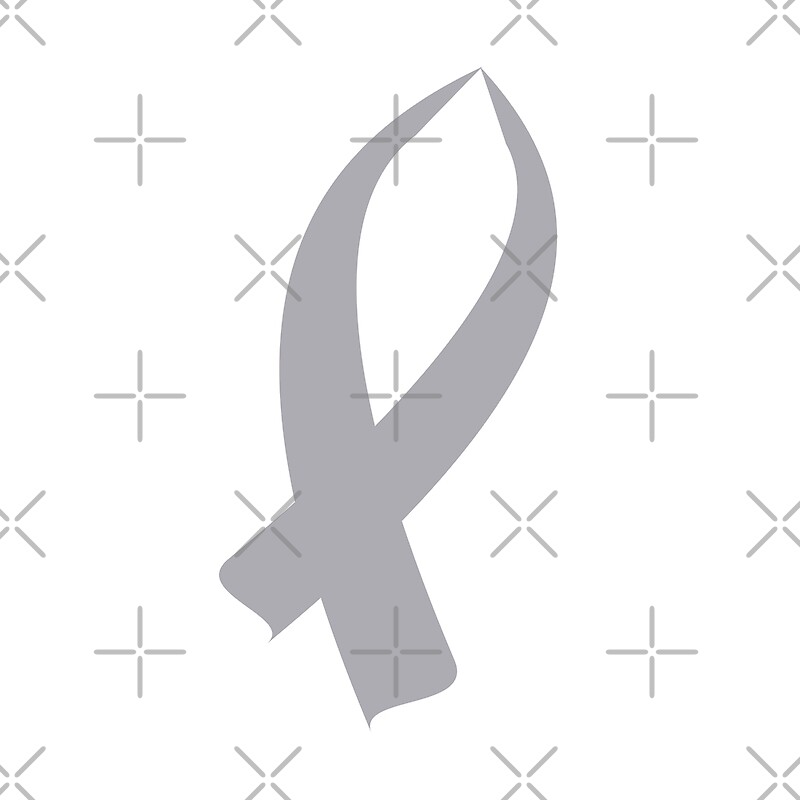 "Awareness Ribbon (Gray)" by blakcirclegirl | Redbubble