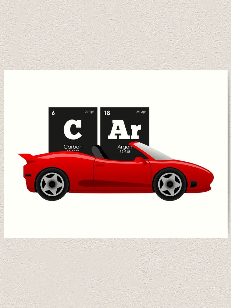 "Chemistry - Periodic Table Elements: Car" Art Print for Sale by ...