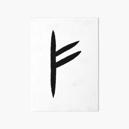 "Fehu Rune" Art Board Print for Sale by LysaKarell | Redbubble