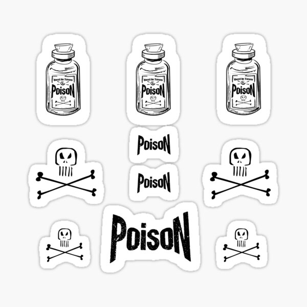 "Poison bottle White" Sticker for Sale by SimonSay | Redbubble