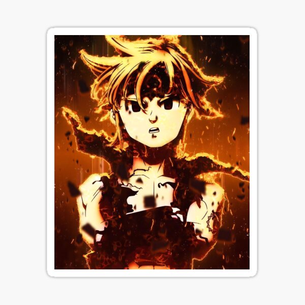 "the seven deadly sins - meliodas" Sticker for Sale by chetterubyzans ...