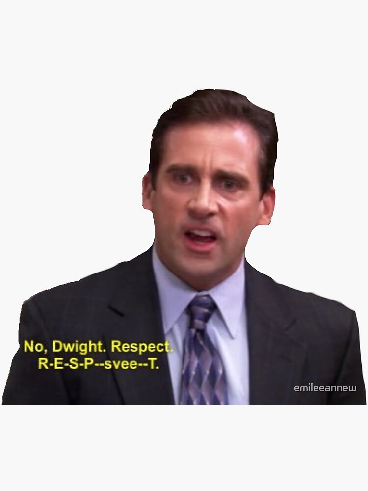 "Michael Scott Respect" Sticker for Sale by emileeannew | Redbubble