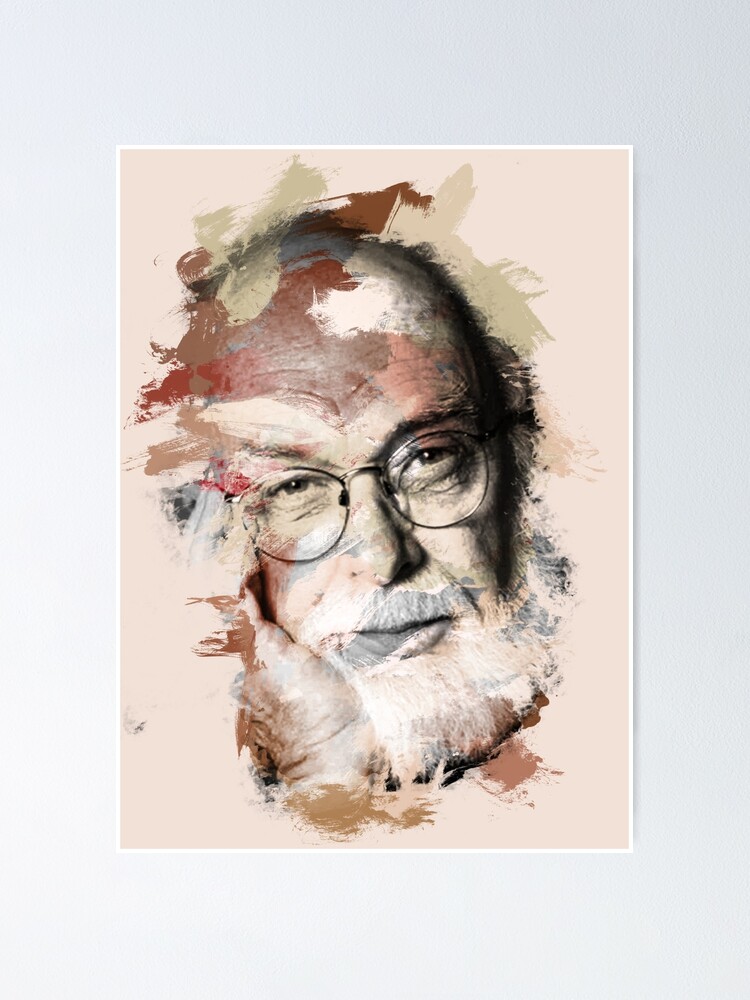 "Paint-Stroked Portrait of Magician and Activist, James Randi" Poster ...
