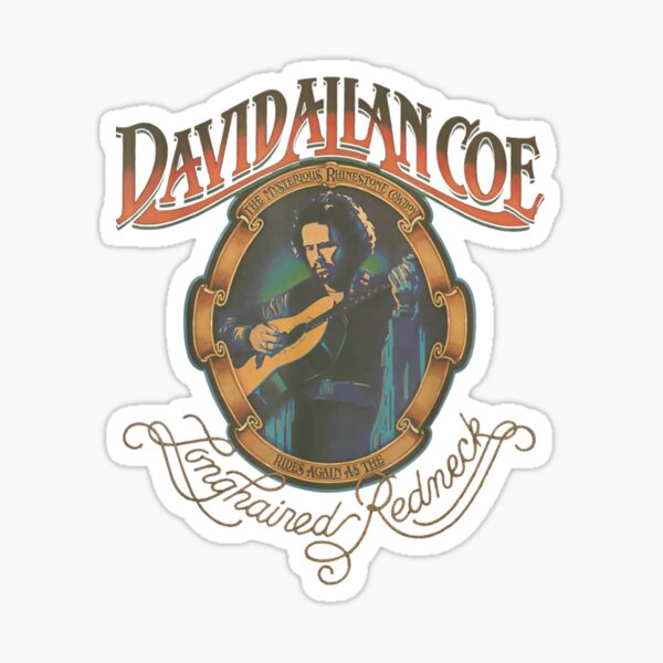 "David Allan-Coe Tees Vintage Retro" Sticker for Sale by keithmoorejk ...