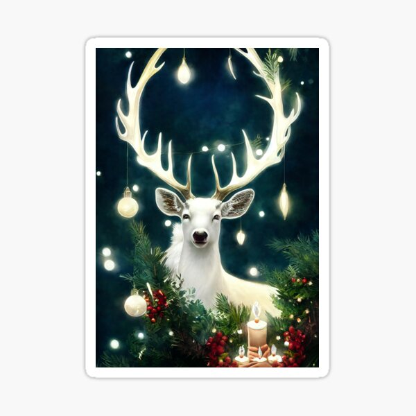 "Horned Festivus Fella " Sticker for Sale by ai-mmm0rphine | Redbubble