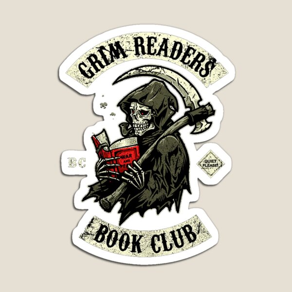 "grim readers book" Magnet for Sale by Simpsond23 | Redbubble