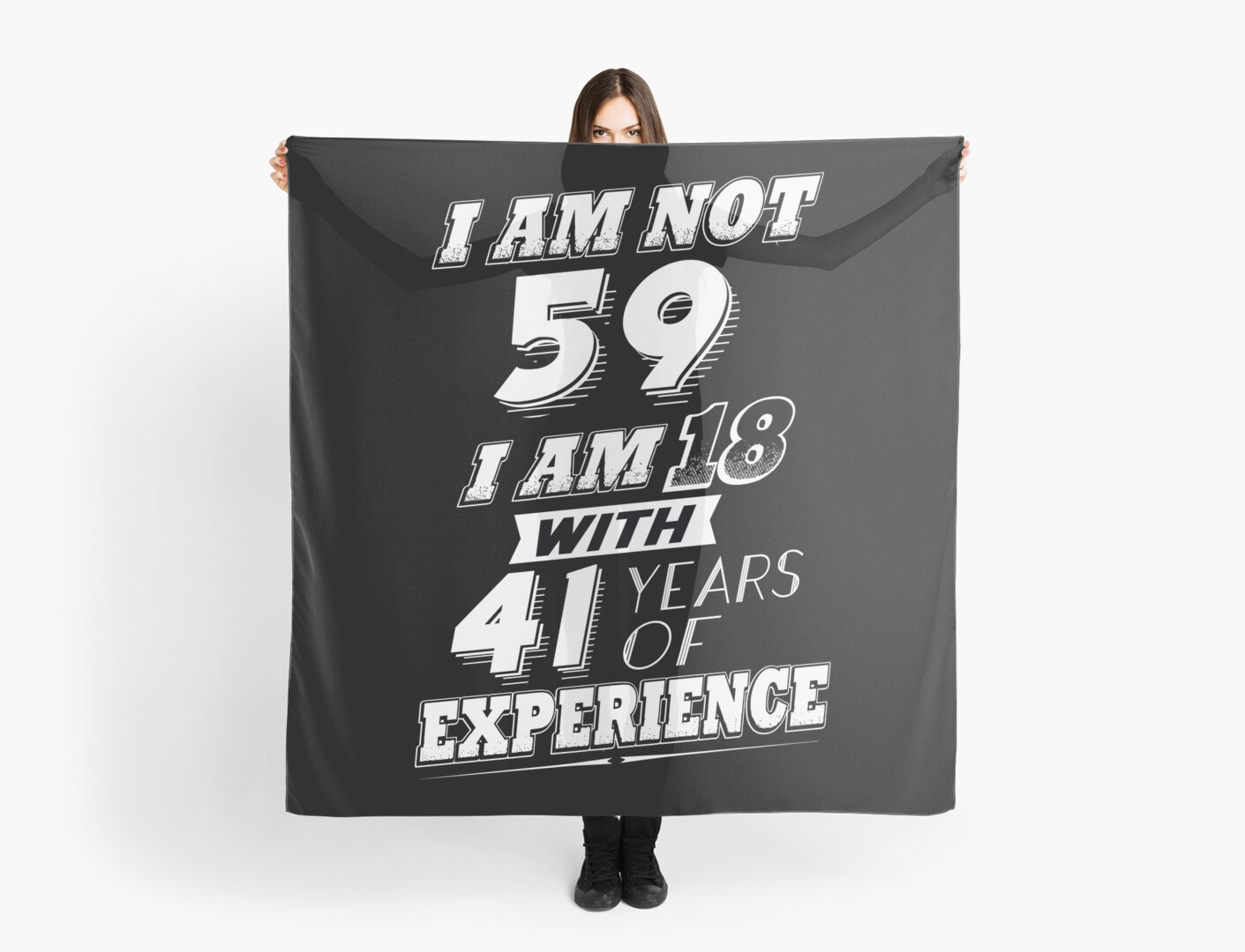  Funny 59th Birthday Gag Gift 59 Year Old Humor Scarves By