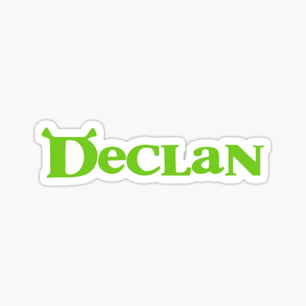 "Declan Shrek Text" Sticker for Sale by DMoney9 | Redbubble