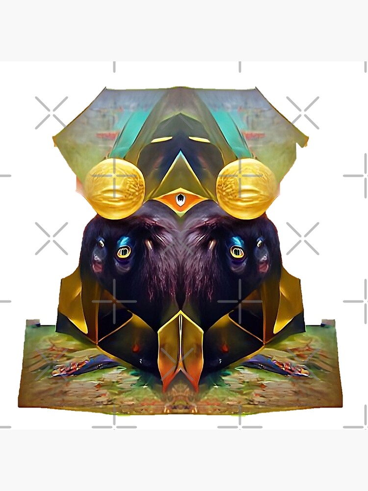 "103 - character, profile - black goat" Art Print for Sale by Byterra ...