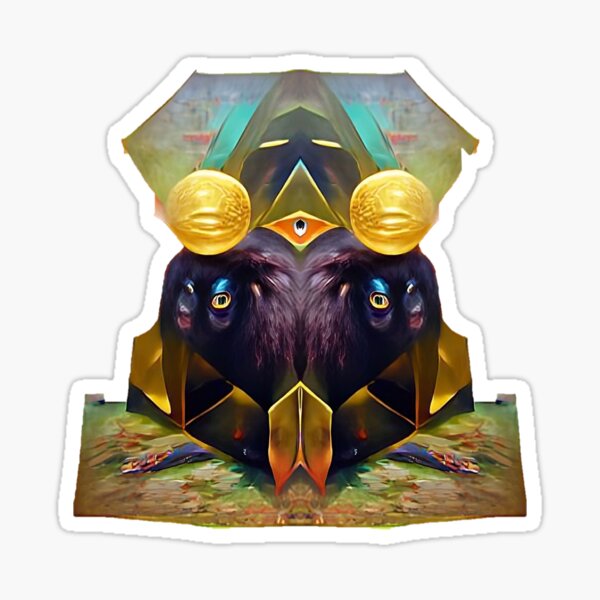 "103 - character, profile - black goat" Sticker for Sale by Byterra ...