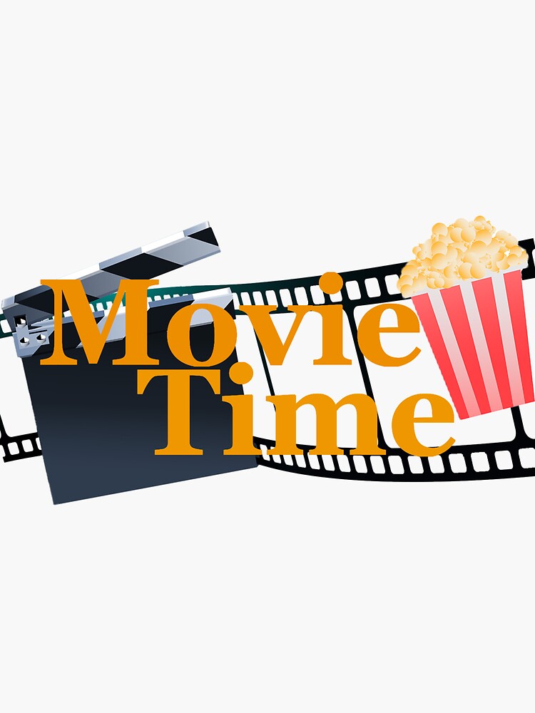 "Movie time" Sticker for Sale by Designs-u-like | Redbubble