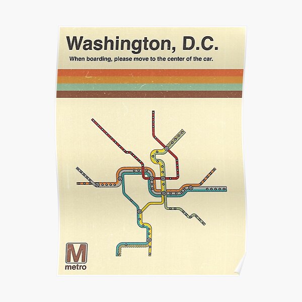 "Washington, D.C. Metro" Poster for Sale by williamhendrix | Redbubble