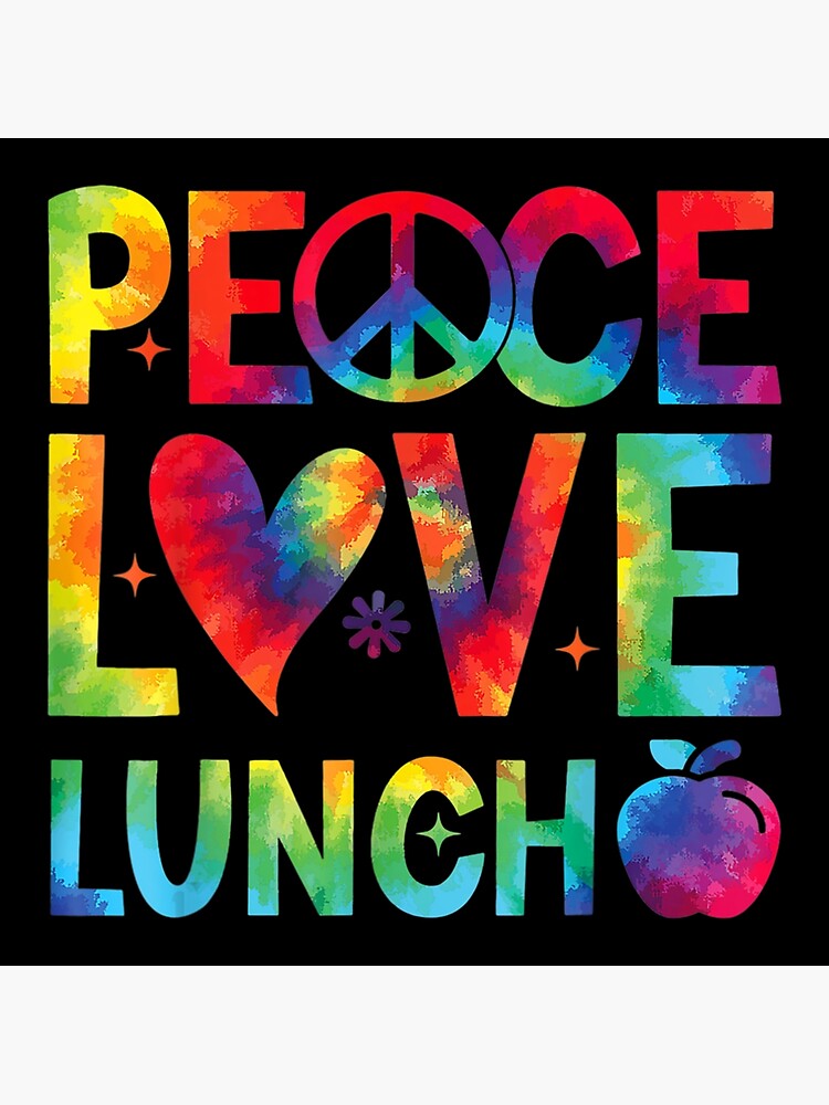 "Peace Love Lunch Lady Retro Groovy Lunch Lady Back To School" Poster ...