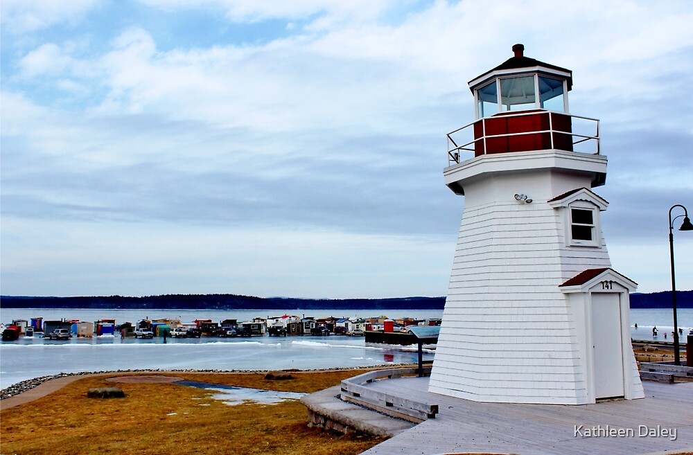"The Renforth Ice-fishing Village I" by Kathleen Daley | Redbubble