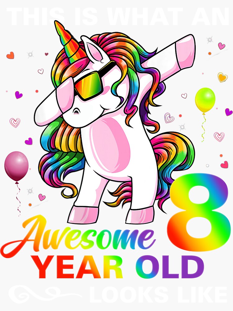 "This Is What An Awesome 8 Years Old Look Like" Sticker for Sale by ...