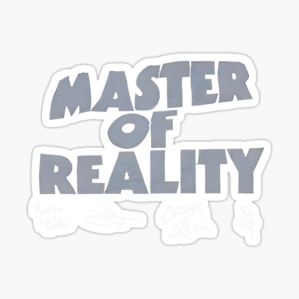 "Master of Reality album logo" Sticker for Sale by MadeleiKlemm | Redbubble