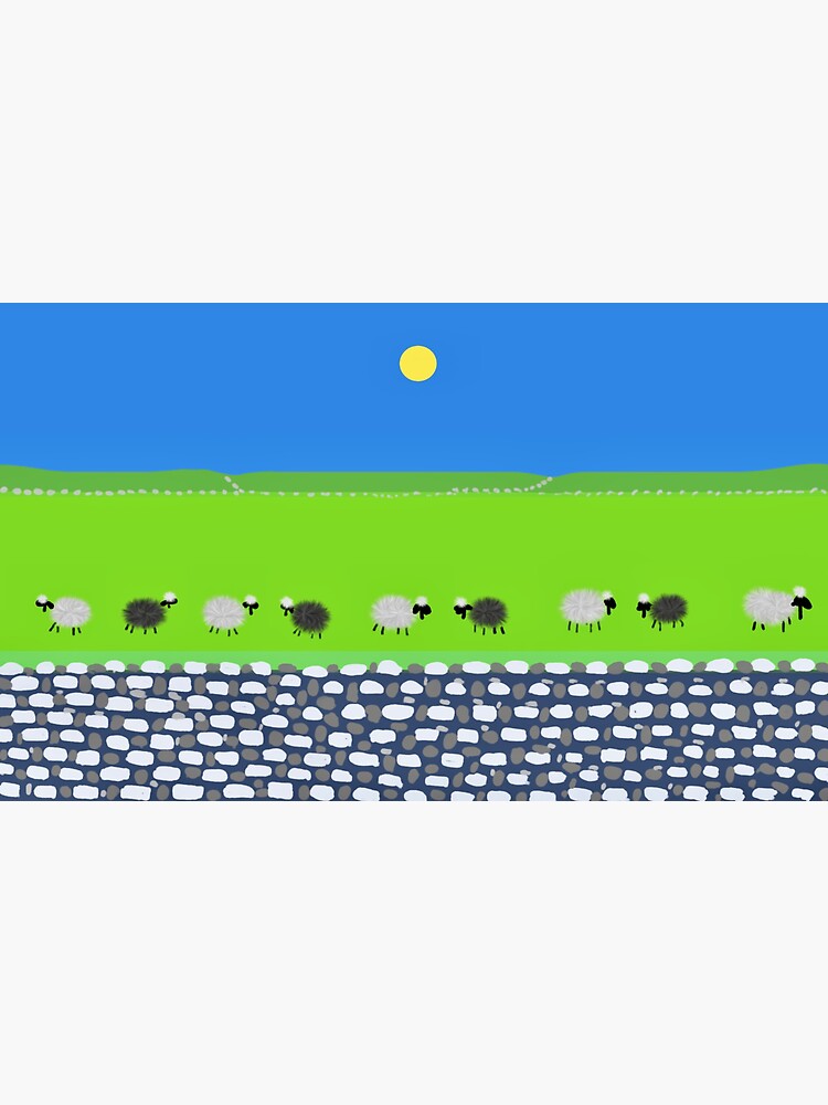 "Sheep artwork for Sue" Sticker for Sale by Within-the-art | Redbubble