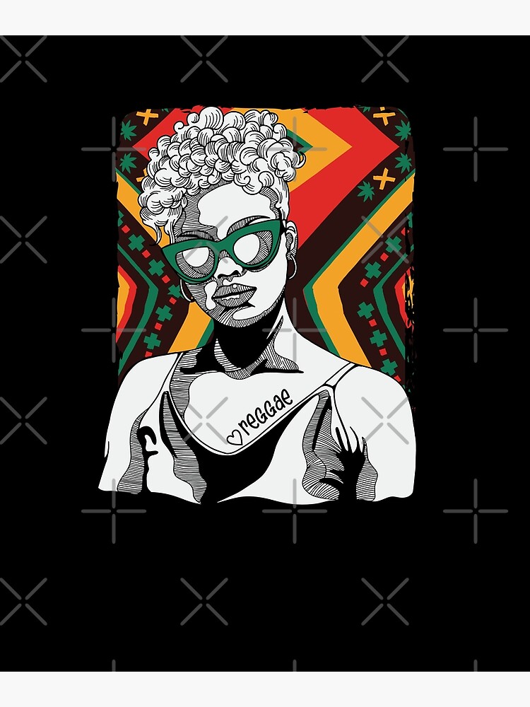"Woman with Reggae tattoo" Poster for Sale by shadysp4rk | Redbubble