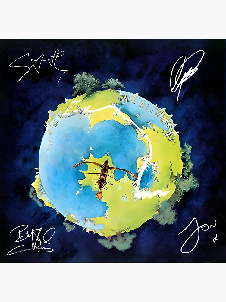 "Fragile album the earth" Sticker for Sale by EviFink | Redbubble